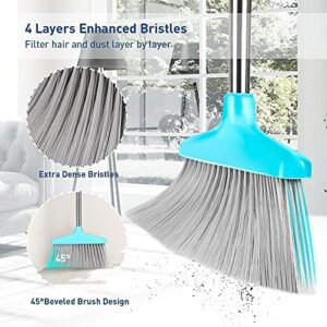 FGY Broom and Dustpan Set for Home - 36inch, 3L Capacity, 10" Great Edge, Lightweight & Detachable, Broom with Dustpan Combo for Kitchen, Office, Outdoor, Indoor - for Teen