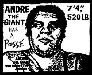 andre the giant has a posse retro vintage decal sticker souvenir skateboard laptop