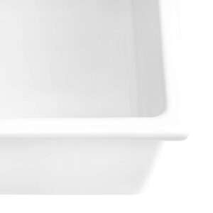 Ruvati 30-inch Fireclay Undermount/Drop-in Topmount Kitchen Sink Single Bowl - White - RVL3030WH