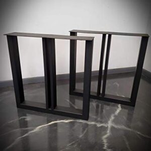 Metal Table Legs, Rectangular Columns Style - Any Size and Color