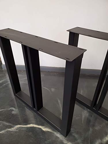 Metal Table Legs, Rectangular Columns Style - Any Size and Color