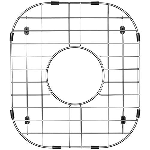 Serene Valley Sink Protector Grid 11-11/16" x 13-3/16", Centered Drain with Corner Radius 3-1/2", 304 Stainless Steel Material NLW1311C