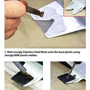 JOUNJIP Reinforcing Stainless Steel Mesh for Bumper Kayak Thermoplastic Repairs - Use with Plastic Welding Kit