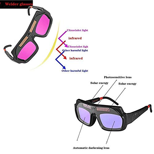 Welding Glasses True Color View -1/1/1/2 Optical Clarity Welding Goggle Protective Mask Solar Automatic Dimming Professional Eye Protection PC Glasses