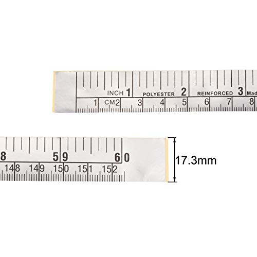 uxcell 2Pcs Self-Adhesive Measuring Tape with Fractions 60 Inches 150cm Workbench Ruler, Left to Right Sticky Measure Tape for Woodworking, Saw, Drafting Table