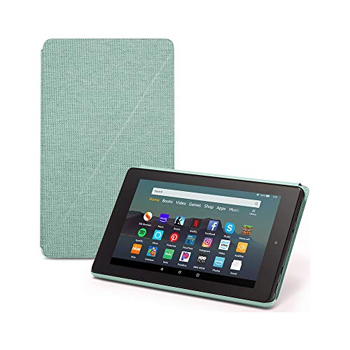 Fire 7 Tablet (7" display, 16 GB) - Black + Fire 7 Tablet Case, Sage + NuPro Clear Screen Protector (2-Pack)