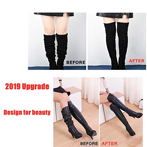 Knee Boots Straps Anti-Slip Fixed belt | Anti-Drop Down Prevent Loose | with 20 pcs Tape Stickers[1 pair](15.8-23.6 inch)