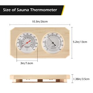 Dyna-Living 2 in 1 Sauna Wooden Sauna Hygrothermograph Indoor Fahrenheit Thermometer and Hygrometer for Hotel or Sauna Room