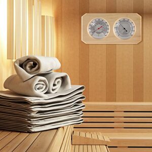 Dyna-Living 2 in 1 Sauna Wooden Sauna Hygrothermograph Indoor Fahrenheit Thermometer and Hygrometer for Hotel or Sauna Room