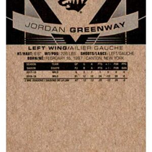 2019-20 O-Pee-Chee #253 Jordan Greenway Minnesota Wild NHL Hockey Trading Card