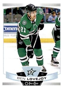 2019-20 o-pee-chee #388 ben lovejoy dallas stars nhl hockey trading card