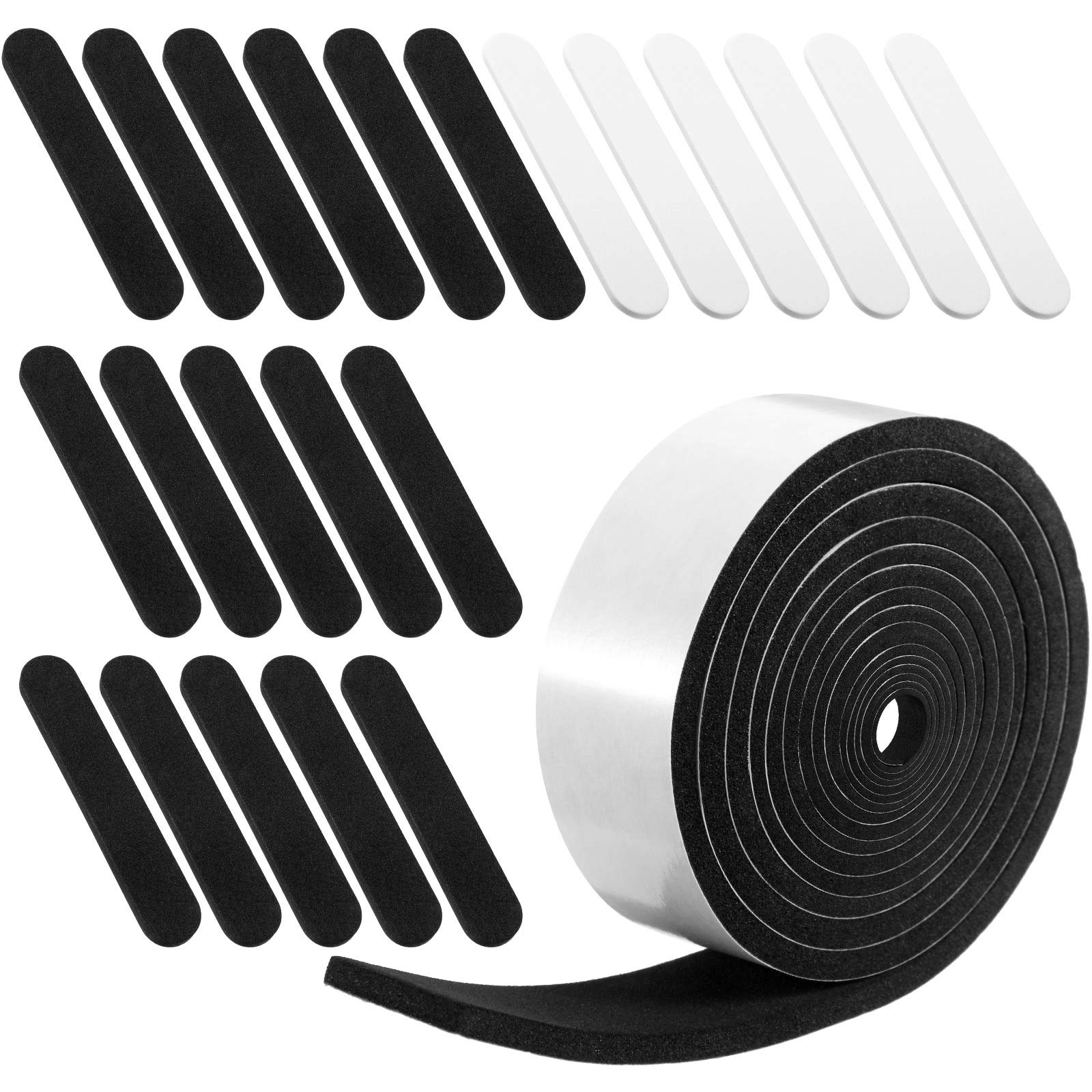 Outus 23 Pieces Hat Size Tape Reducer Foam Reducing Tape Roll Self Adhesive for Hat Cap Black