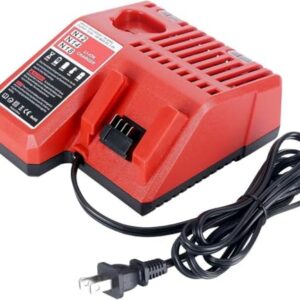 Swidan M12 & M18 Li-ion Battery Charger Replacement for Milwaukee M18 M12 XC 12V-18V 48-11-2420 48-11-2440 48-11-1820 48-11-1840 48-11-1850 48-11-2401 48-11-1890