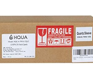 HQUA-TWS-12Q Quartz Sleeve Only Fit HQUA-TWS-12 UV Water Disinfection System,2 Pack