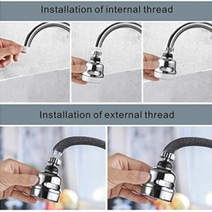 Moveable Kitchen Faucet Head 360° Rotatable Sprayer Tap Head for Kitchen Faucet Replacement