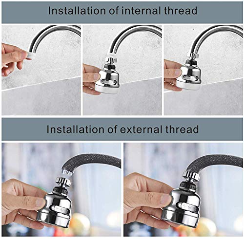 Moveable Kitchen Faucet Head 360° Rotatable Sprayer Tap Head for Kitchen Faucet Replacement