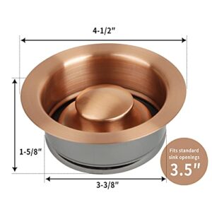 Akicon Kitchen Sink Copper Finish Garbage Disposal Flange Stopper, One Size Disposal Rim, Fit 3-1/2 Inch Standard Sink Drain Hole