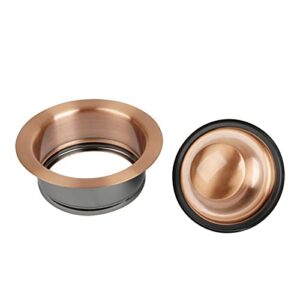 Akicon Kitchen Sink Copper Finish Garbage Disposal Flange Stopper, One Size Disposal Rim, Fit 3-1/2 Inch Standard Sink Drain Hole