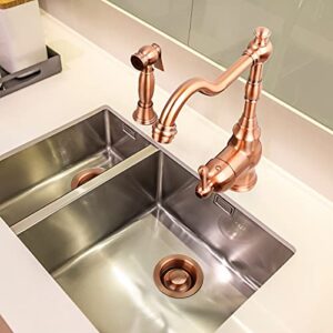 Akicon Kitchen Sink Copper Finish Garbage Disposal Flange Stopper, One Size Disposal Rim, Fit 3-1/2 Inch Standard Sink Drain Hole