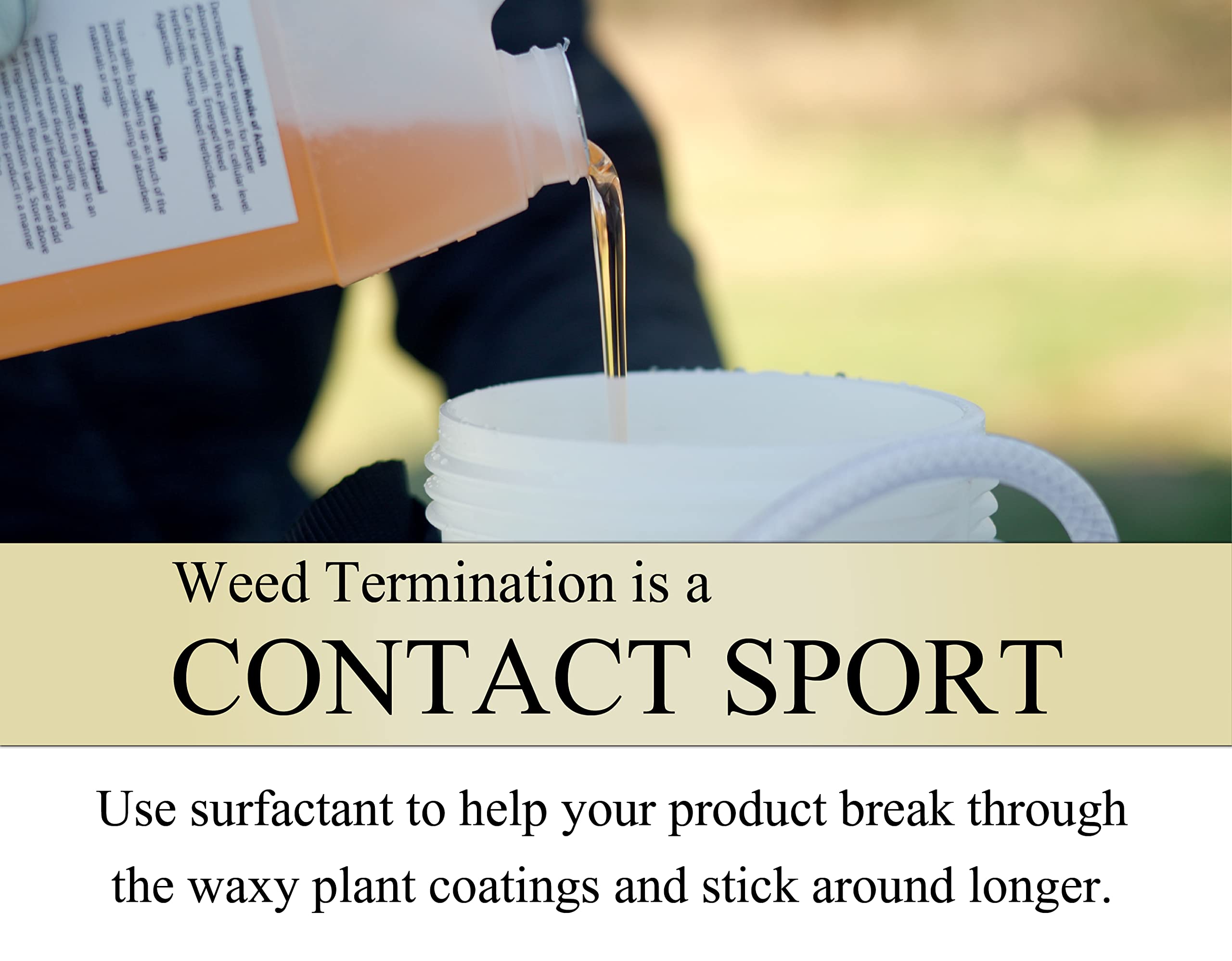 Concentrated Surfactant for Herbicides Non-Ionic 16oz, Increase Product Coverage, Increase Product Penetration, Increase Product Effectiveness