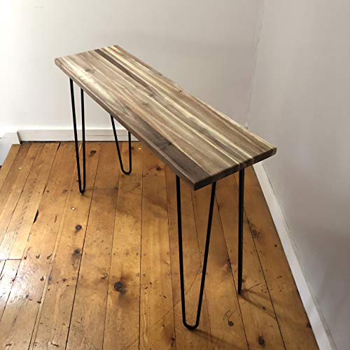 Black Walnut Console Table with Hairpin Legs