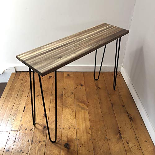 Black Walnut Console Table with Hairpin Legs