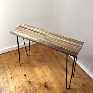 Black Walnut Console Table with Hairpin Legs