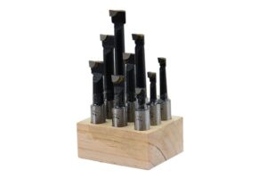 shars carbide tipped boring bar set, 9 pcs 1/2" c-6 carbide grade 404-7120 p{