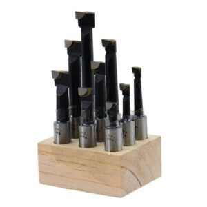 Shars Carbide Tipped Boring Bar Set, 9 PCS 1/2" C-6 Carbide Grade 404-7120 P{