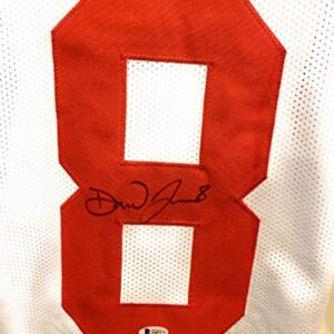 Daniel Jones New York Giants Signed Autograph Custom Jersey White Beckett Witnessed Certified