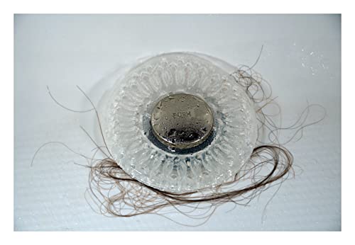 Hairbine Hair Drain Catcher - for Tub and Shower Pop-up Stopper drains, Pet Hair & Debris Trap/Stopper for Bathrooms - Drain Cover & Protector - Fight Clogs & Buildup - Patent Pending