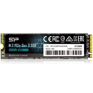 silicon power 512gb nvme m.2 pcie gen3x4 2280 ssd (sp512gbp34a60m28)