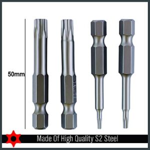 HORUSDY 11-Piece Tamper Resistant Star Bits, S2 Steel, T7 - T40 Security Torx Bit Set