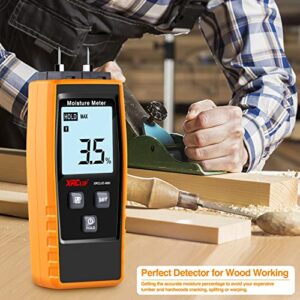 XRCLIF Wood Moisture Meter - Digital Moisture Meter for Wallls/Firewood/Lumber/Mortar, Handheld Wood Humidity Meter, Moisture Detector for Walls