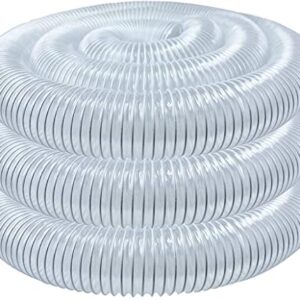 POWERTEC 70267 6" x 20' PVC Dust Collection Hose for Dust Collector for Woodworking and Shop Vacuum, 6 Inch Dust Collector Hose for Dust Collection Fittings