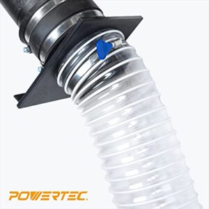 POWERTEC 70267 6" x 20' PVC Dust Collection Hose for Dust Collector for Woodworking and Shop Vacuum, 6 Inch Dust Collector Hose for Dust Collection Fittings