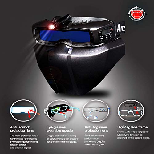 Servore Auto Shade Darkening Welding Goggle Arcshield 2 The world's first Auto-Darkening Protect Mask (Arcshield 2 Silver)