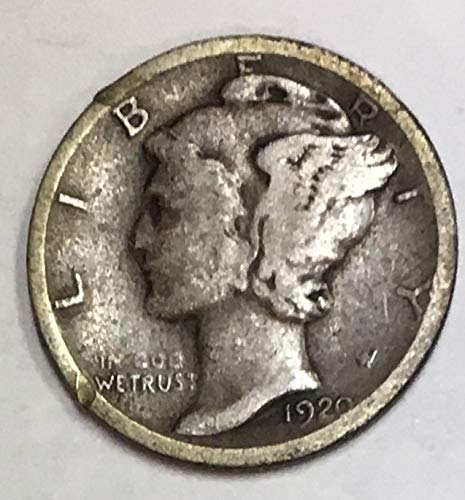 1920 D Mercury Dime 90% Silver 10c Average Circulated