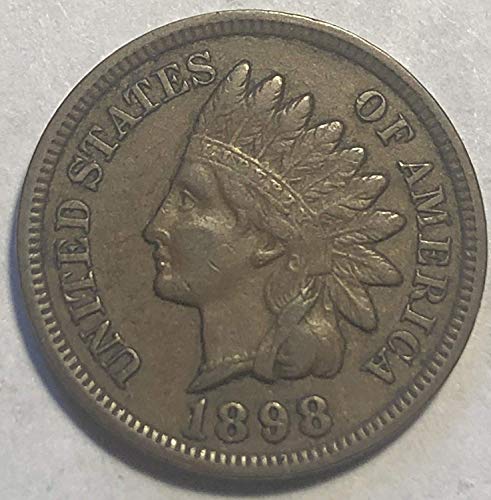 1898 No Mint Mark U.S. Indian Head Cent Full LIBERTY Full Rim - Excellent Coin - Seller Grades Fine to XF