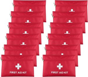 aoutacc 12 pack mini first aid kit empty bag, travel empty first aid kit pouch bag for emergency at home, office, car, outdoors, boat, camping, hiking(bag only)