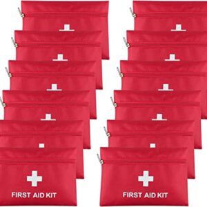 AOUTACC 12 Pack Mini First Aid Kit Empty Bag, Travel Empty First Aid Kit Pouch Bag for Emergency at Home, Office, Car, Outdoors, Boat, Camping, Hiking(Bag Only)