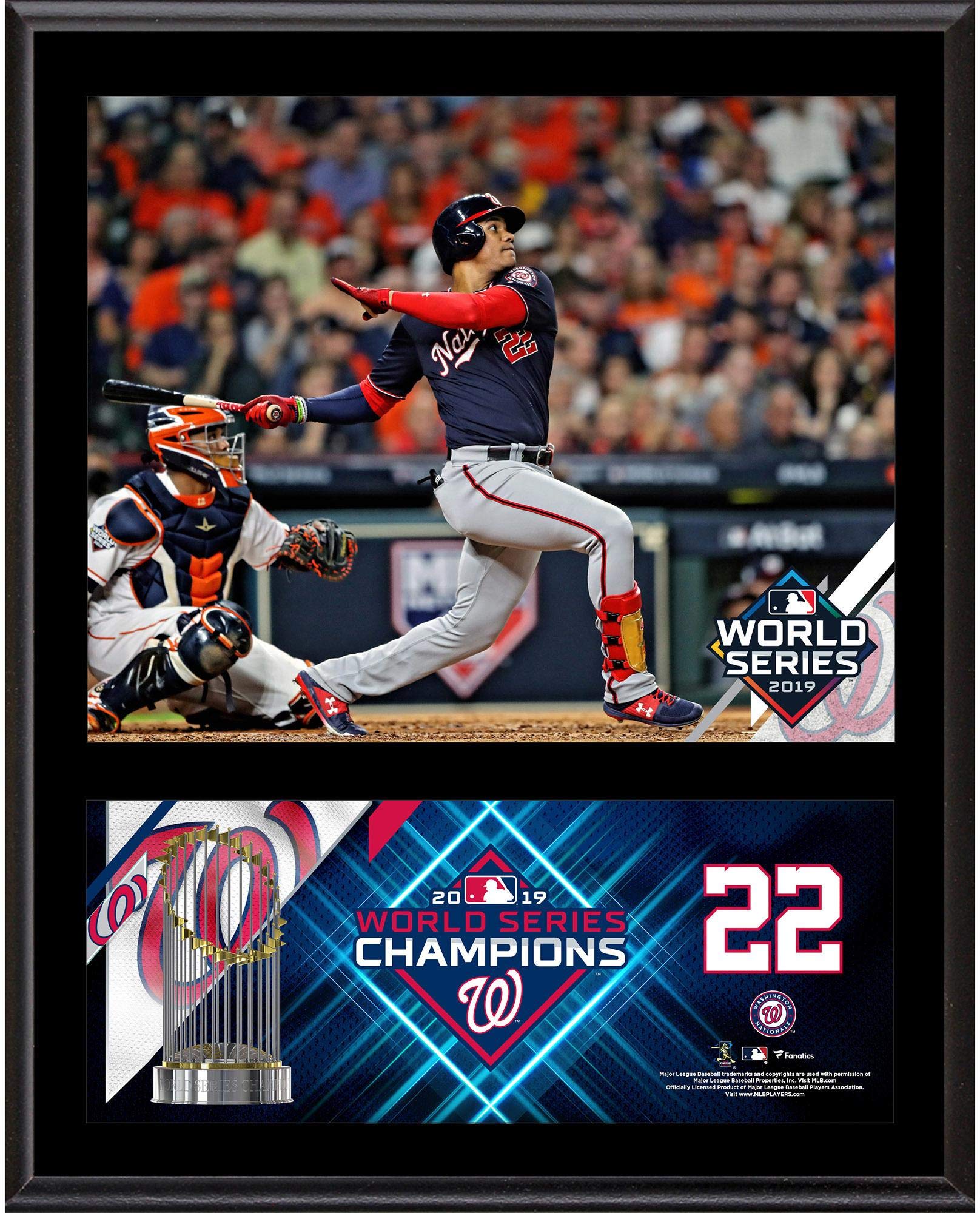 Juan Soto Washington Nationals 2019 World Series Champions 12" x 15" Sublimated Plaque - MLB Player Plaques and Collages