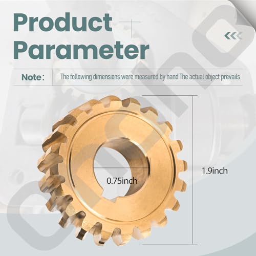 Ohoho 20 Teeth 917-04861 Worm Gear Compatible with MTD, Cub Cadet, Craftsman, Troy-Bilt 40"- 42" Snowblowers 917-04861 917-0528 917-0528A 717-0528A 717-04449