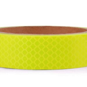 Qomovo DOT High-Intensity Fluorescent Yellow Reflective Tape Conspicuity Safety Warnning Adhesive Tape(1in x 15ft)