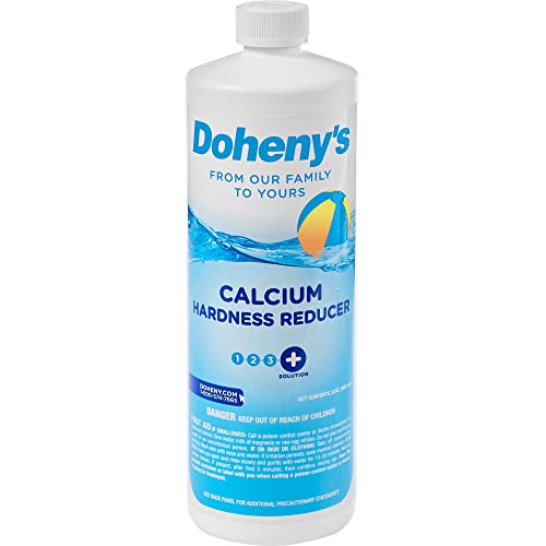 Doheny's Calcium Reducer | Quickly & Safely Reduce Calcium Hardness Levels in Your Pool | Contains Phosphoric Acid Derivatives | Prevent Scaling, Staining & Corrosion | 1 QT