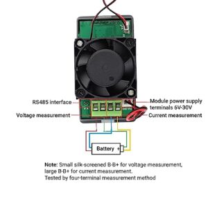 Electronic Load Detector Module WEL3005 30W 5A Battery Resistor Tester Adjustable Constant Current with Color Screen