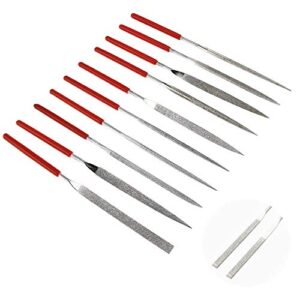 kalim 10pcs mini diamond needle file set 6 inch total length 150 grit diamond file(usable file length:2-3/4 inch)