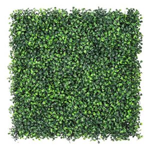 sunnyglade 12 pieces 20"x 20" artificial boxwood panels topiary hedge plant, privacy hedge screen sun protected suitable for outdoor, indoor, garden, fence, backyard and decor (12pcs)