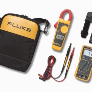 Fluke 117/323 KIT Multimeter and Clamp Meter Combo Kit + AC175 Threaded Slide-on Alligator Clip Set with Flexible Boots