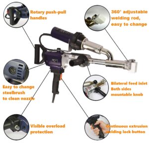 In Stock Weldy Ex3 Hand Extrusion Welder Gun Plastic Handheld Extruder Welding Gun PP HDPE LDPE Pipe Welding Machine (220V Extruder)